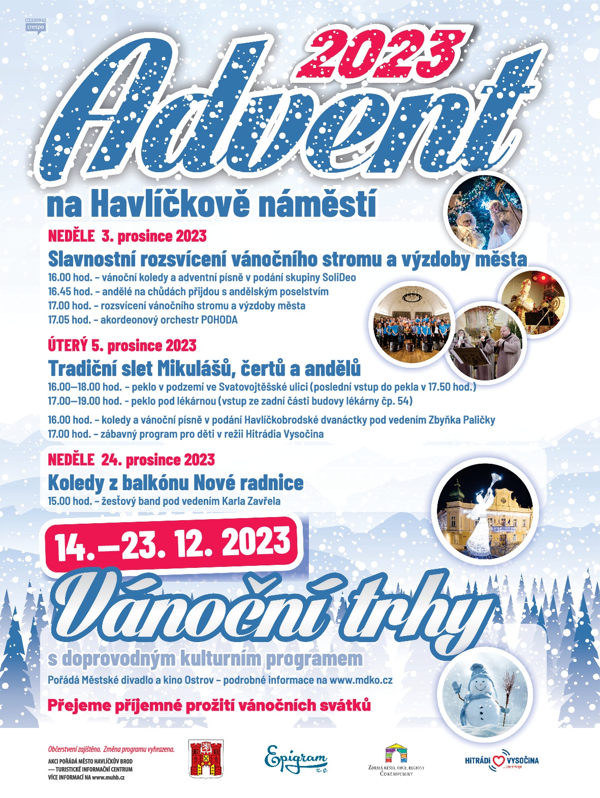 Slavnostní rozsvícení vánočního stromu a výzdoby města: TIC Havlíčkův Brod