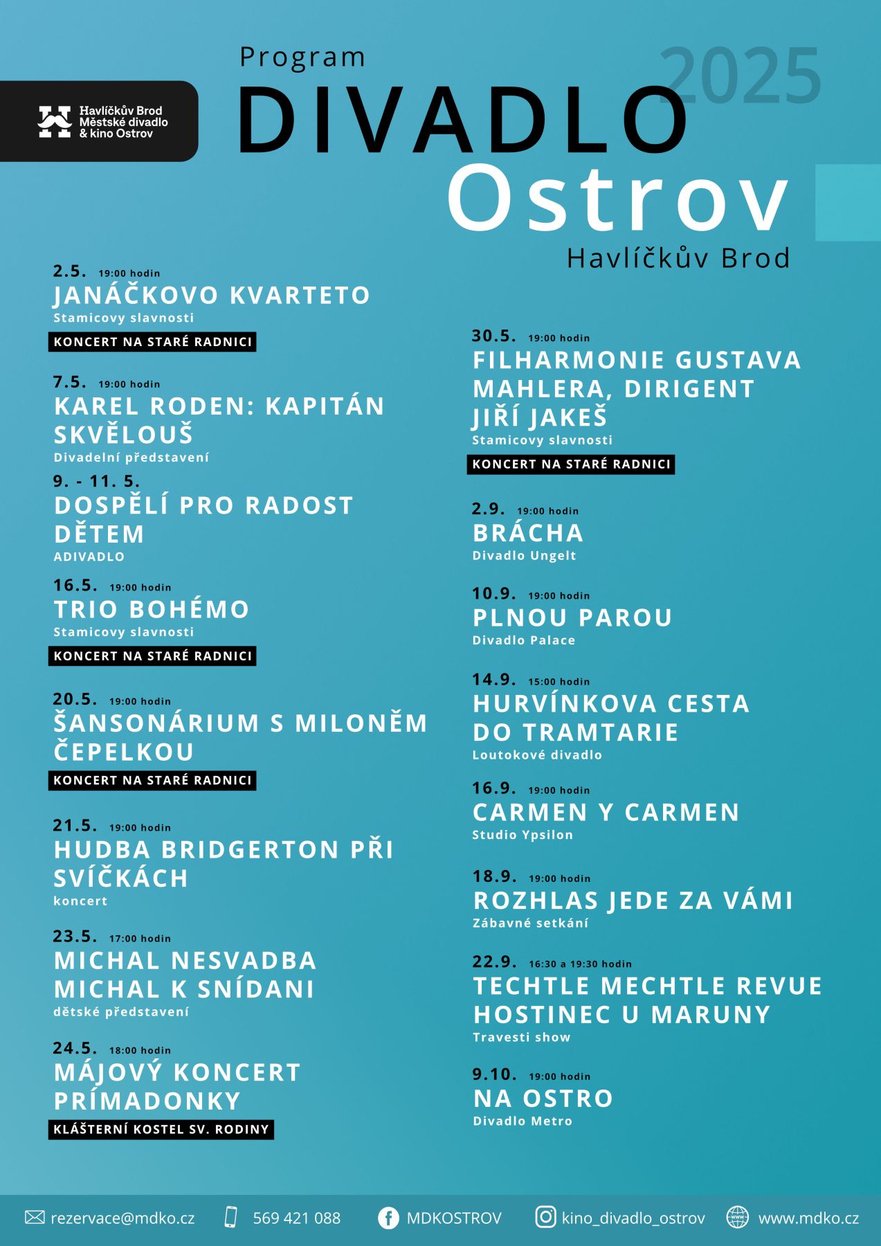 Program divadla: TIC Havlíčkův Brod